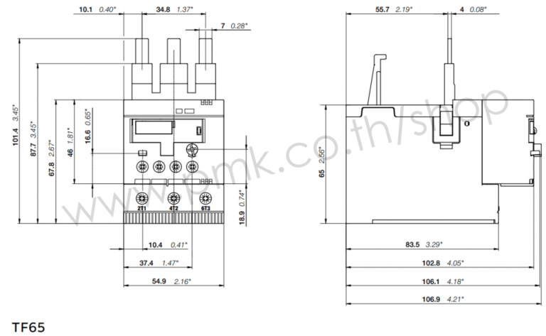 เทอร์มอลโอเวอร์โหลด รีเลย์ Thermal Overload Relay TF ABB - PMK Online Store