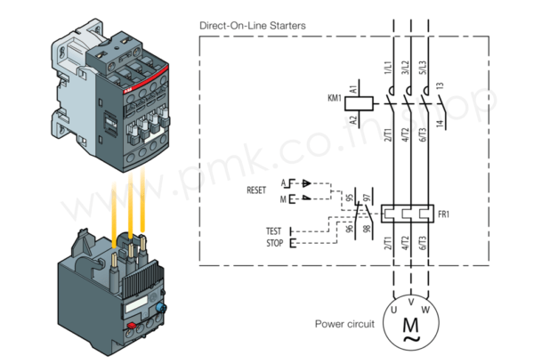 อิเล็คโทรนิคโอเวอร์โหลด รีเลย์ Electronic Overload Relay EF ABB - PMK ...