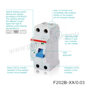 กันดูด Type B RCCB F202B(2P)/F204B(4P) - PMK Online Store