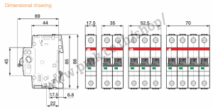 เบรกเกอร์ MCB 3P SH203-C ABB - PMK Online Store