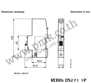 กันดูด RCBO 1P DS271 ABB - PMK Online Store