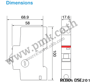 กันดูด RCBO 1P DSE201 ABB - PMK Online Store